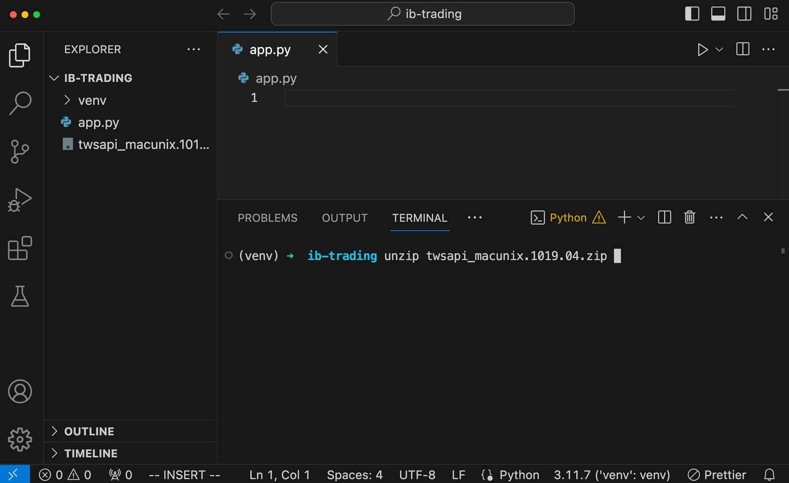 Interactive Brokers TWS API Tutorial (Python)