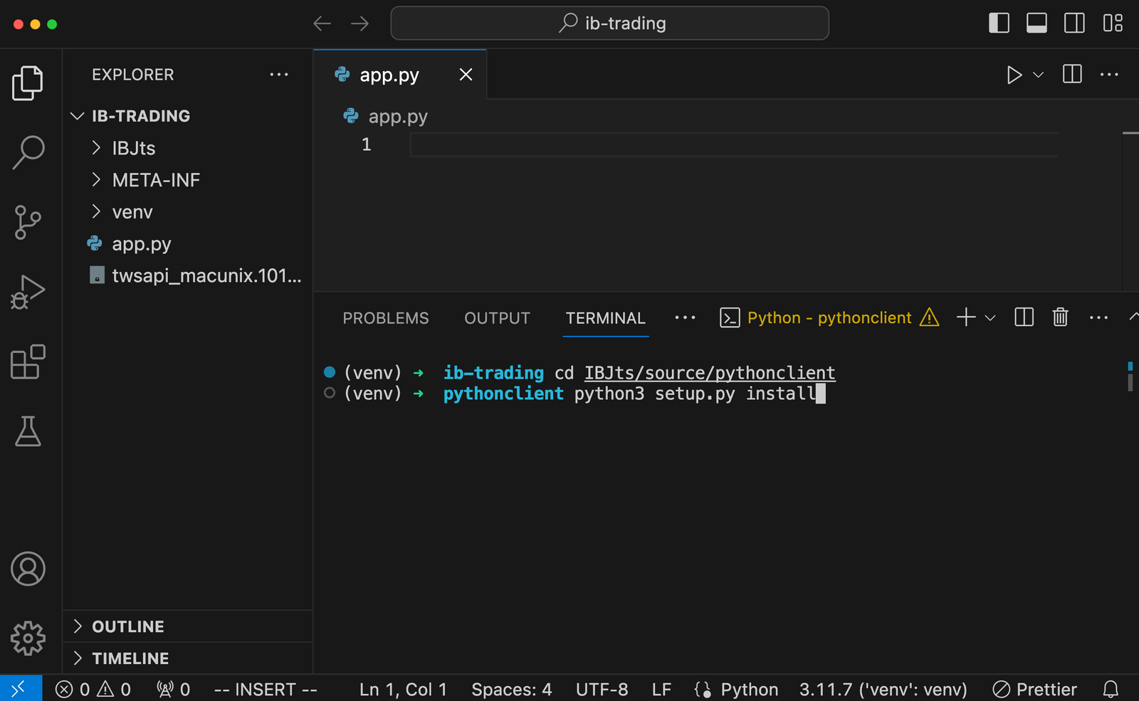 Interactive Brokers TWS API Tutorial (Python)