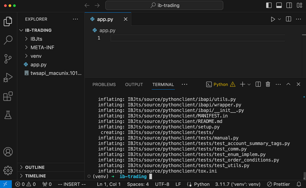 Interactive Brokers TWS API Tutorial (Python)